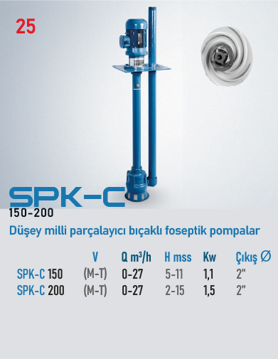Pompa port SPK-C 150 M - Dalgıç Pompaları
